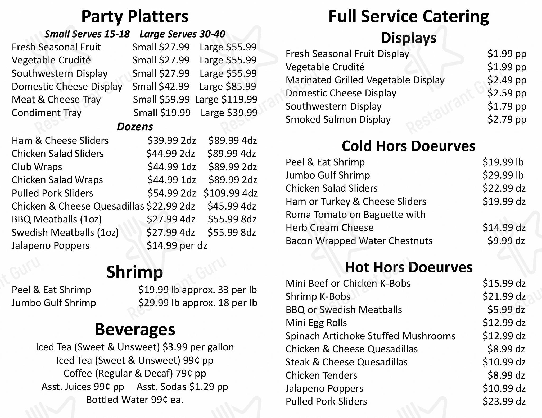 Menu at Ranch House Restaurant, Harrison