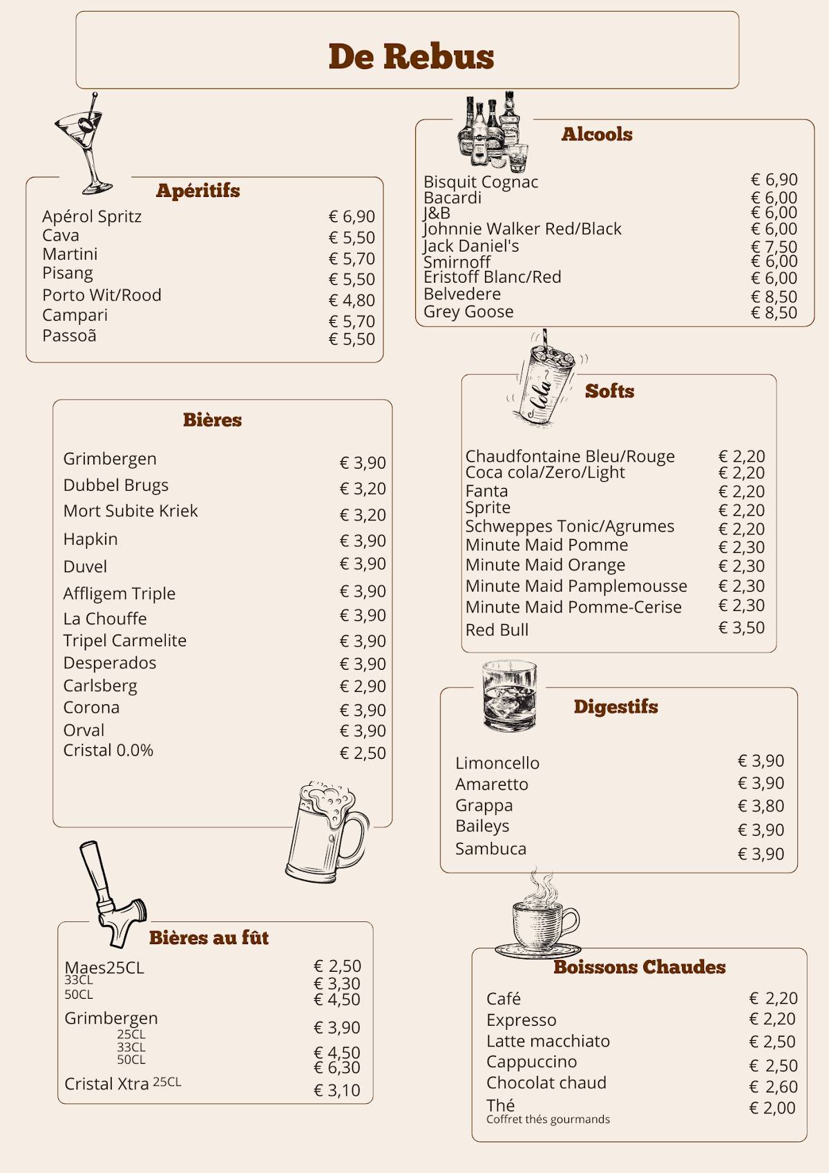Menu at de rebus, Grimbergen
