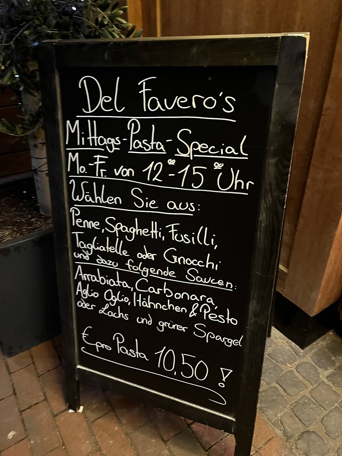 Speisekarte von DEL FAVERO Restaurant&Events, Hamburg, Heegbarg 28