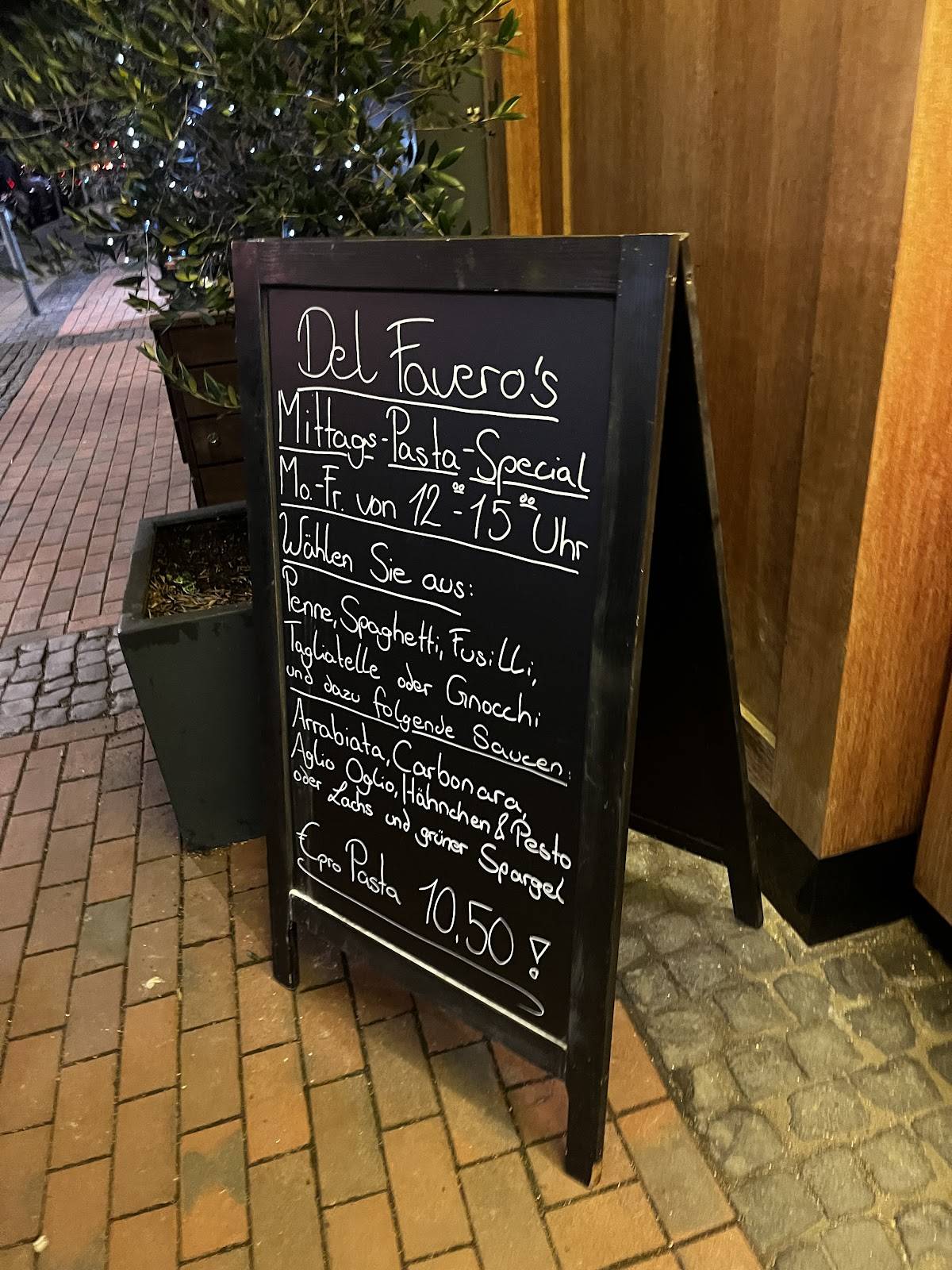 Speisekarte von DEL FAVERO Restaurant&Events, Hamburg, Heegbarg 28