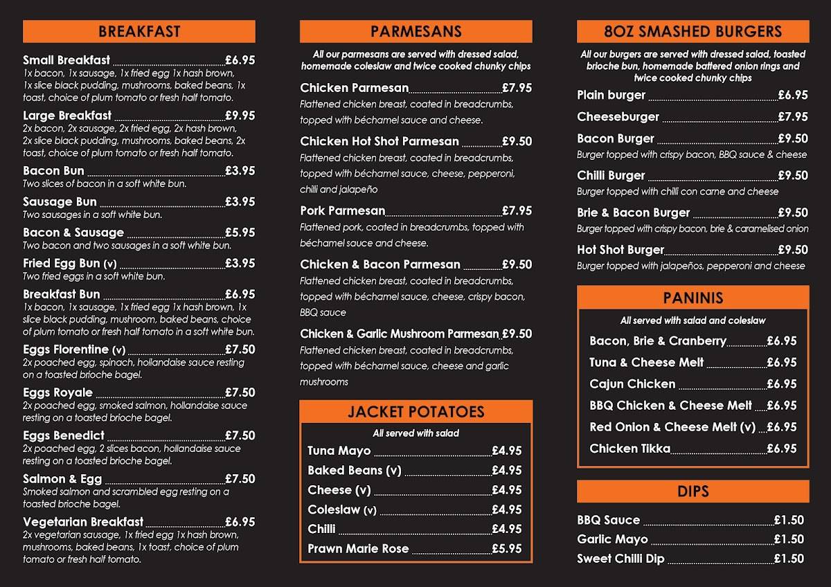 Menu at flavours restaurant, Darlington