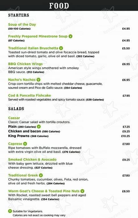 Menu at Aqua Bar & Grill - Bromley, Bromley, Unit 4-6