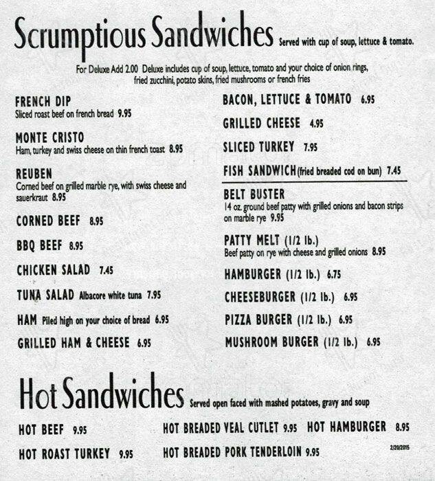 Menu at The View Restaurant, Bridgeview