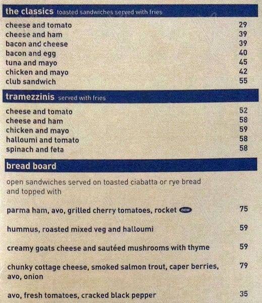 Menu at Café Plus cafe, Edenvale, Green Valley