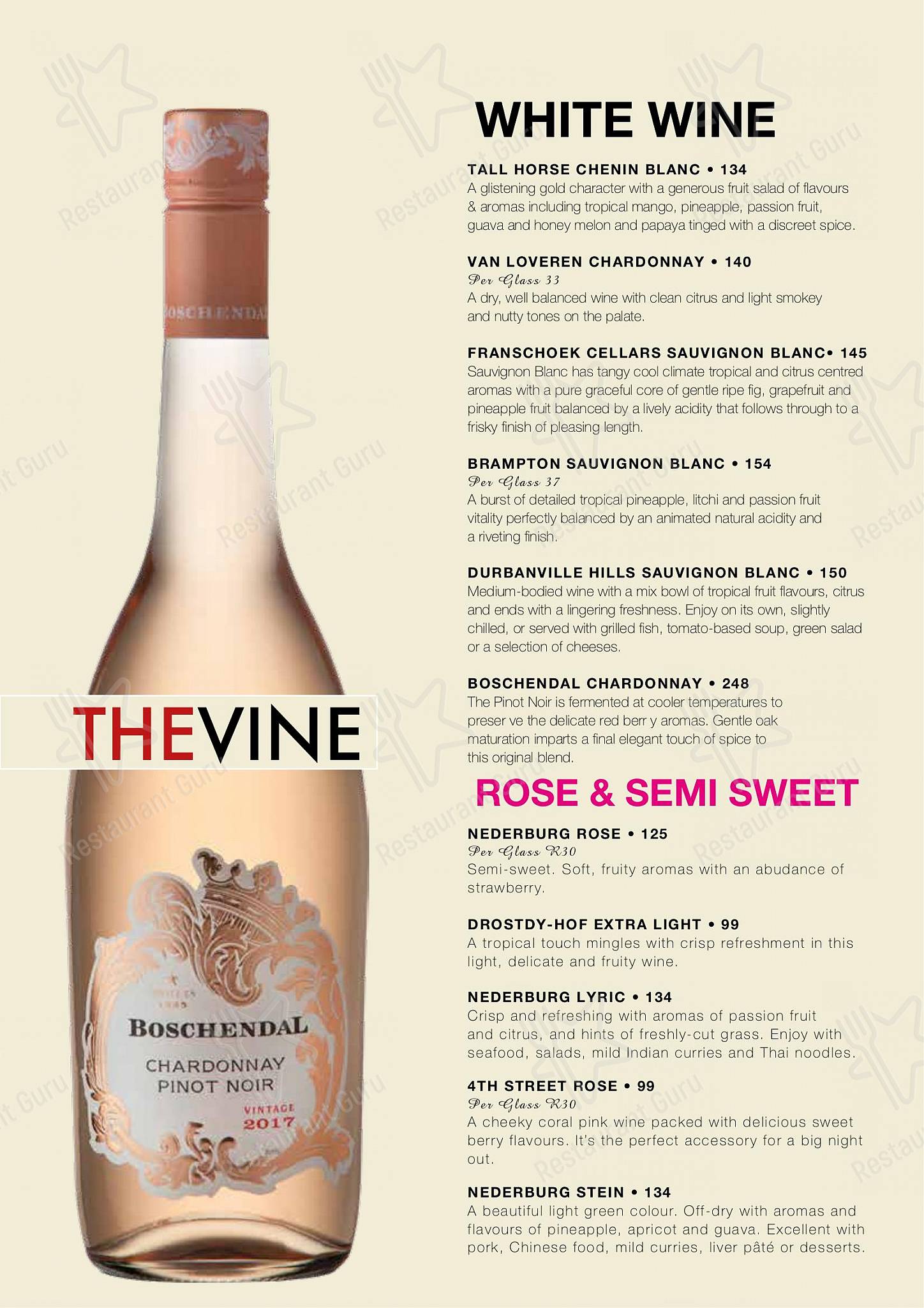 Menu at Cappello umhlanga restaurant, Durban, Shop R 34