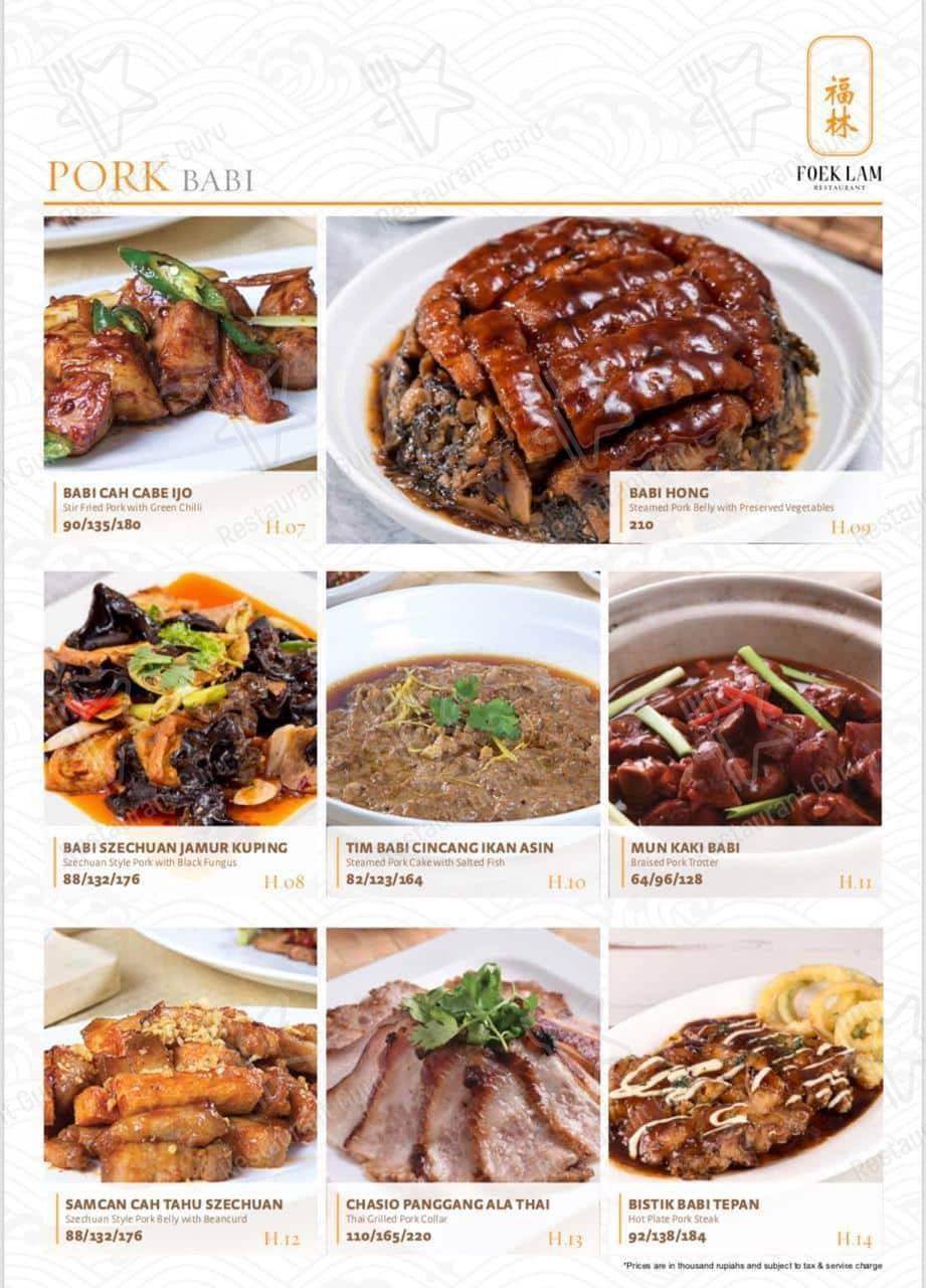 Menu at Foek Lam Summarecon Mall Serpong restaurant, Tangerang ...