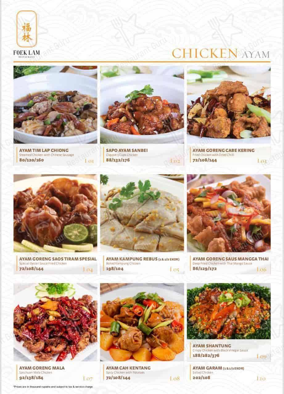 Menu at Foek Lam Summarecon Mall Serpong restaurant, Tangerang ...