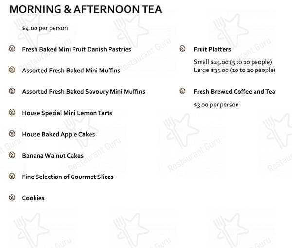 Menu at Happy Tummy Cafe/Catering, Cremorne