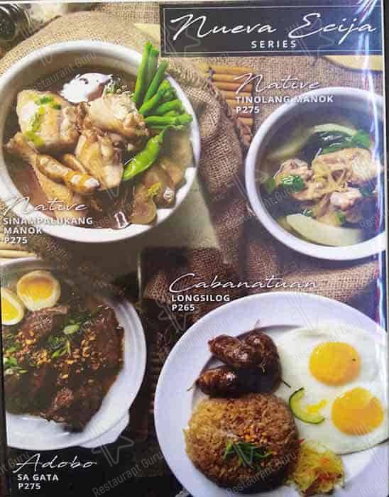 Carta de Ka Tunying’s Cafe, Ciudad Quezon