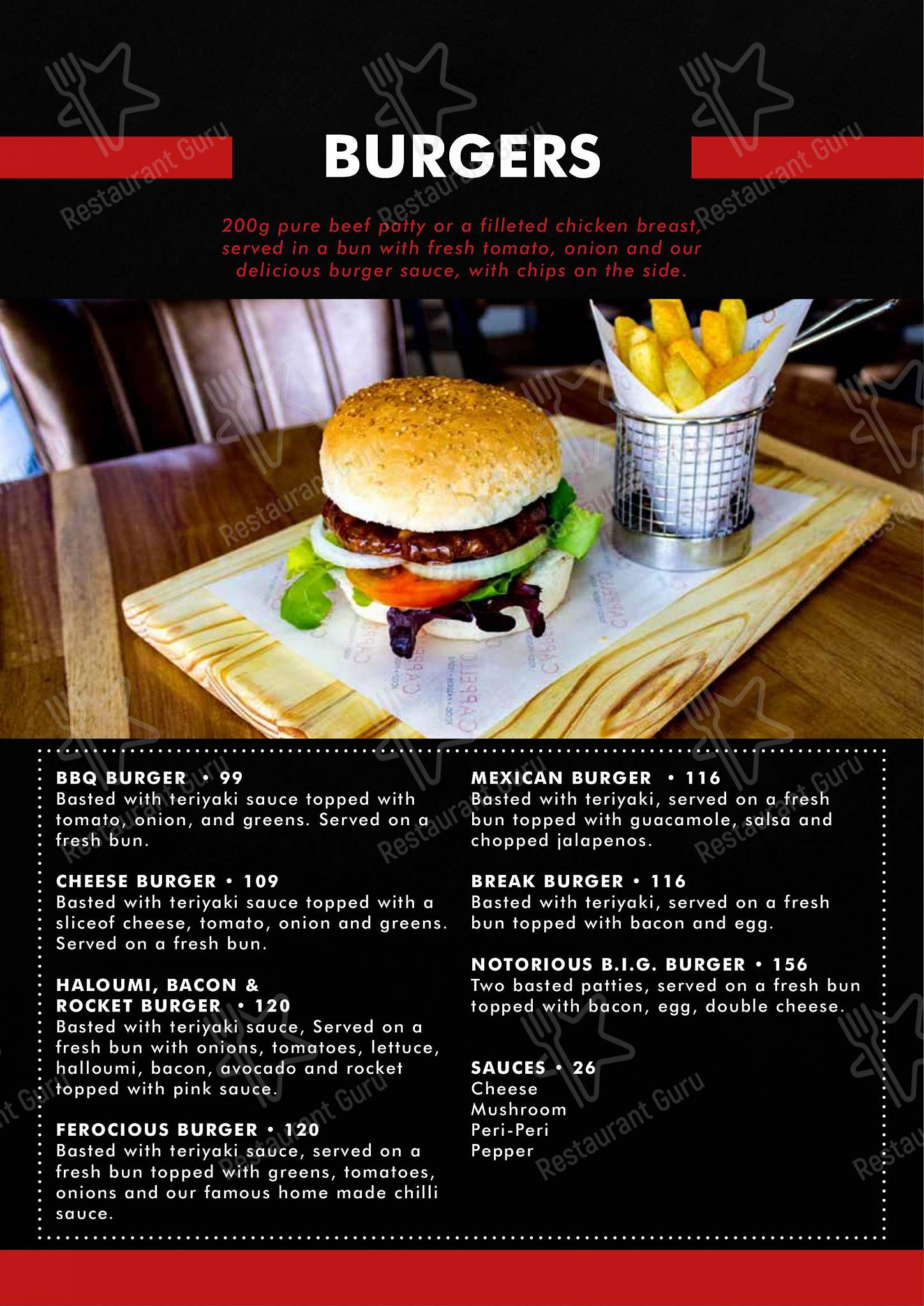 Menu at Cappello umhlanga restaurant, Durban, Shop R 34