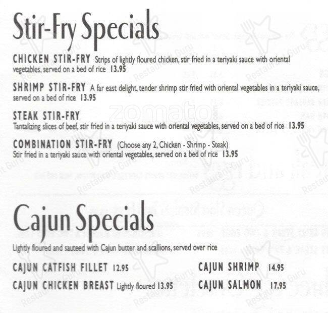 Menu at The View Restaurant, Bridgeview