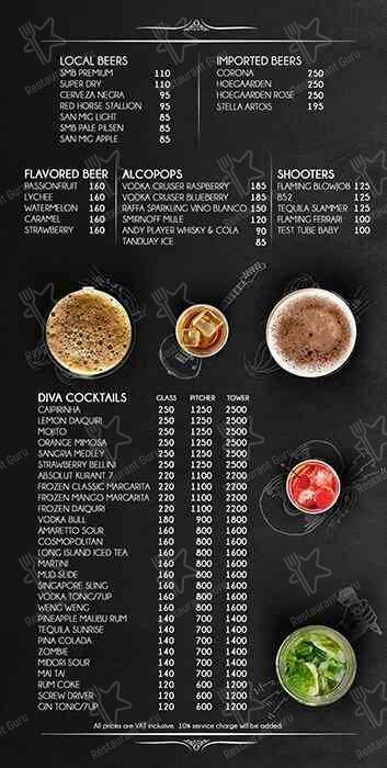 Menu at Rockstar KTV pub & bar, Taguig