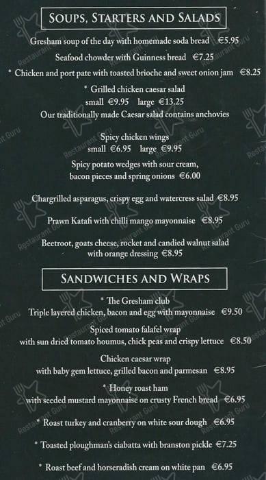 Menu at Toddys Bar & Brasserie, Dublin