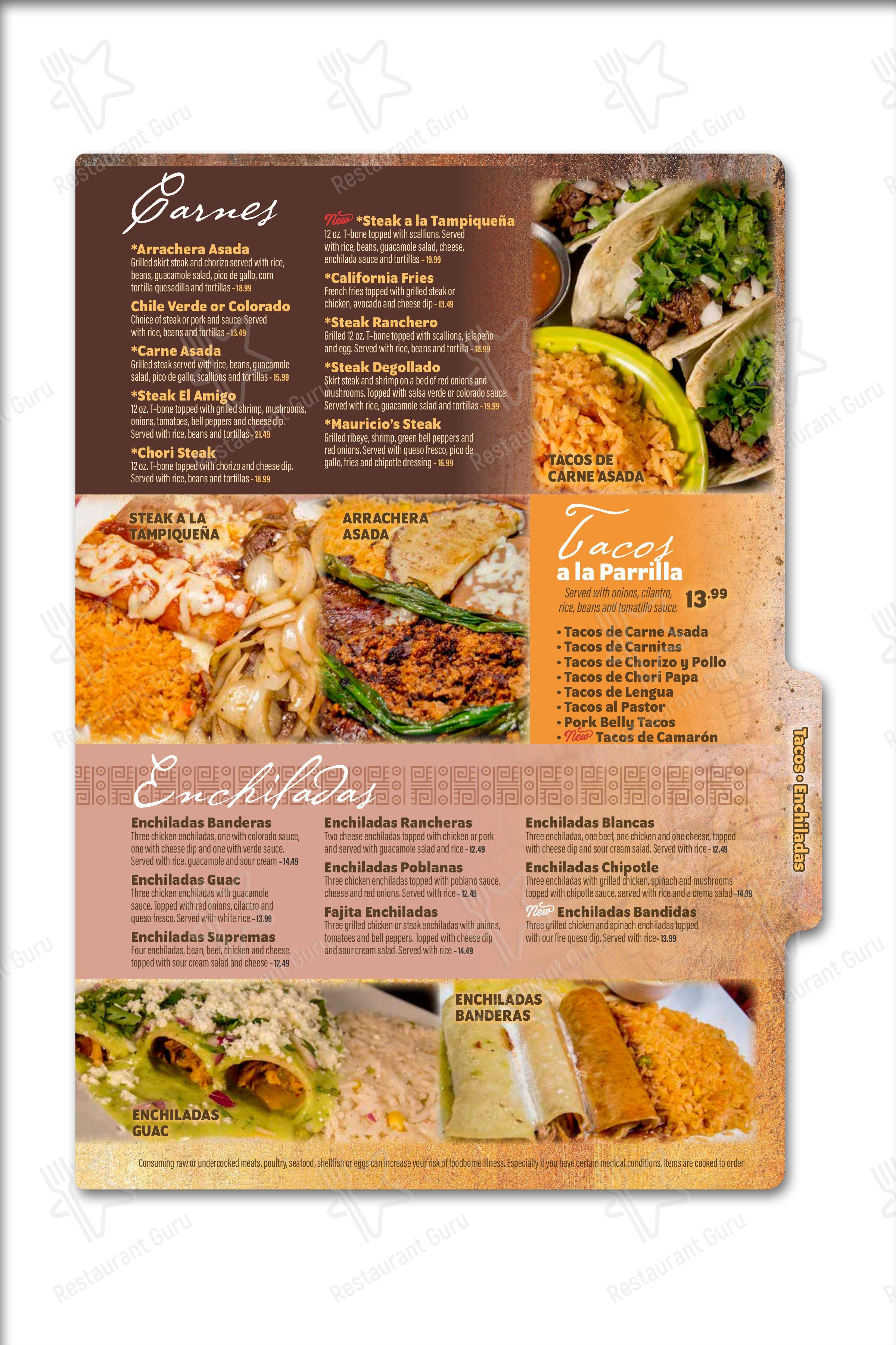 Menu at Gran Maya Mexican Grill restaurant, Virginia Beach