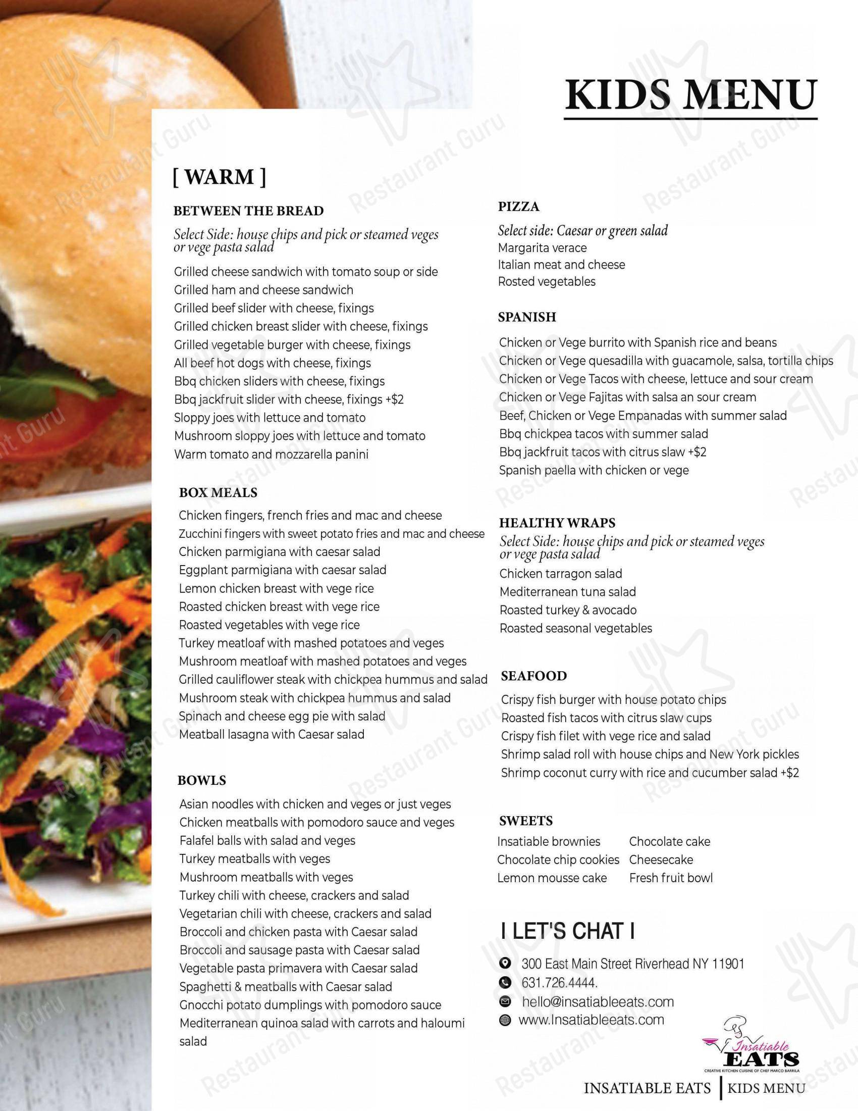 Menu at Barrila's Pastaria Restaurant & Bar + Catering Services & Event ...