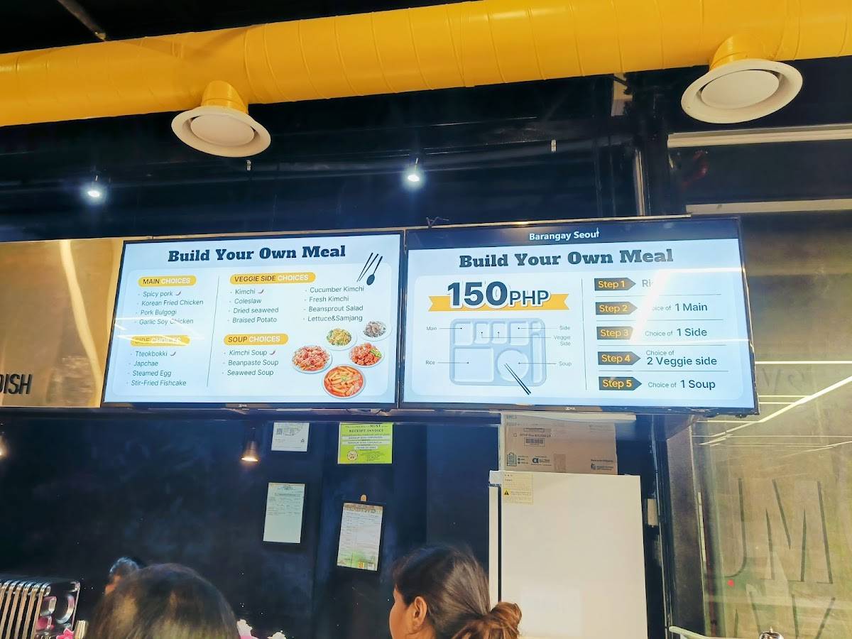 Menu at BARANGAY SEOUL - E mall, Cebu City