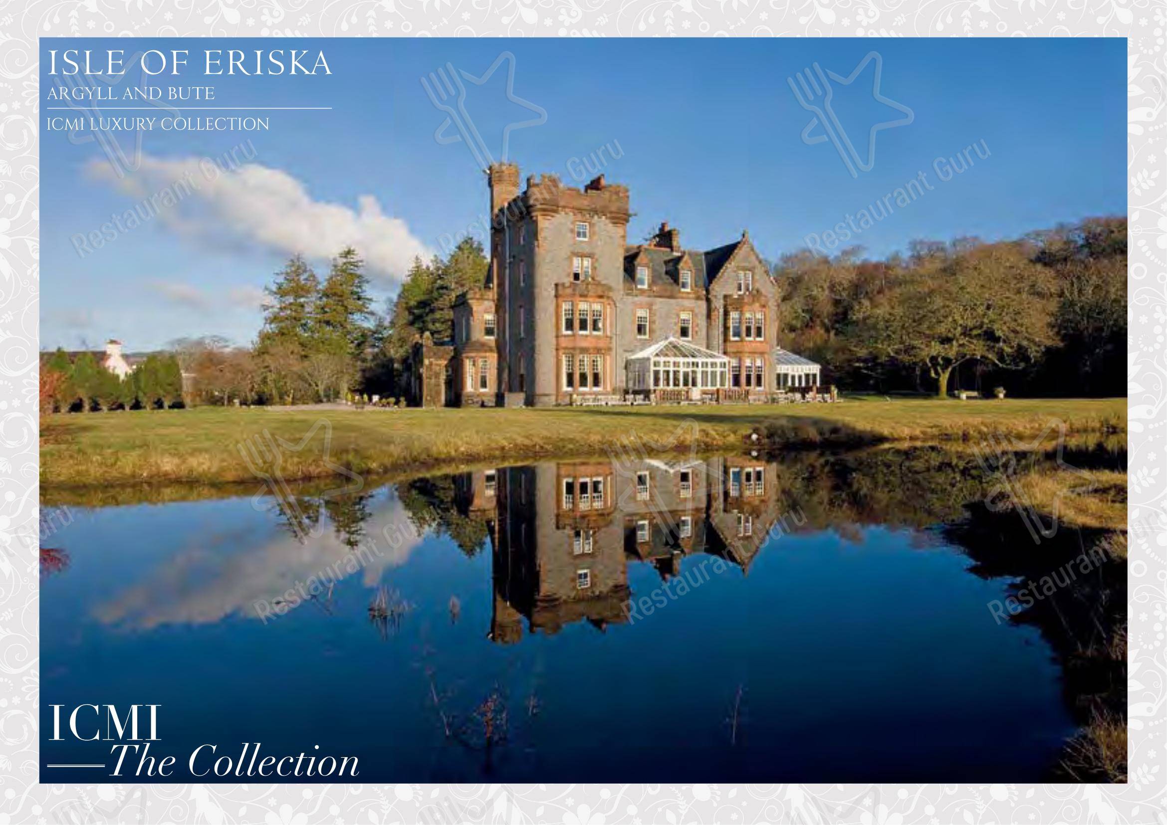 Menu at Crossbasket Castle, an SLH Hotel restaurant, Glasgow
