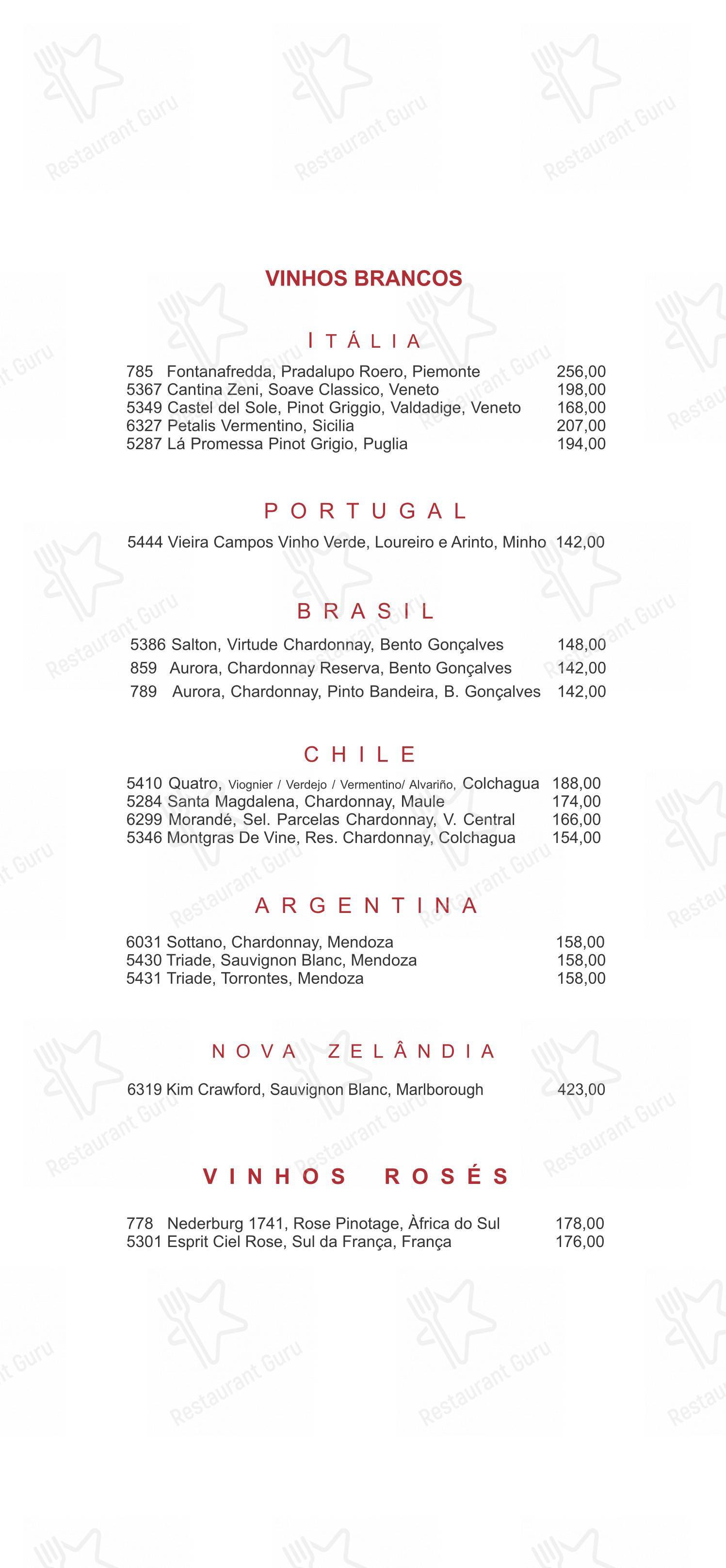 Menu em Famiglia Mancini Trattoria restaurante, São Paulo, Rua Avanhandava