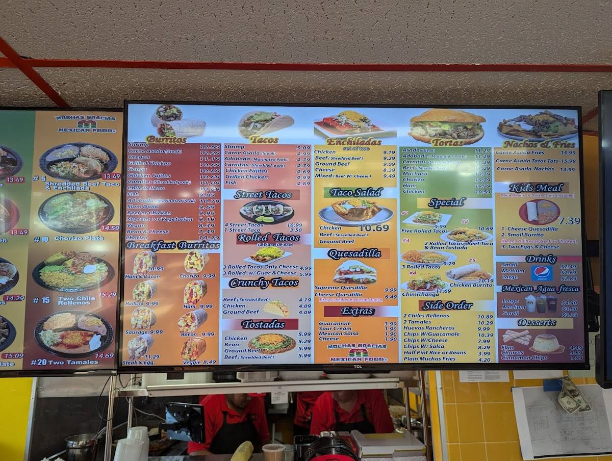 Menu at Muchas Gracias Mexican Food restaurant, Kennewick