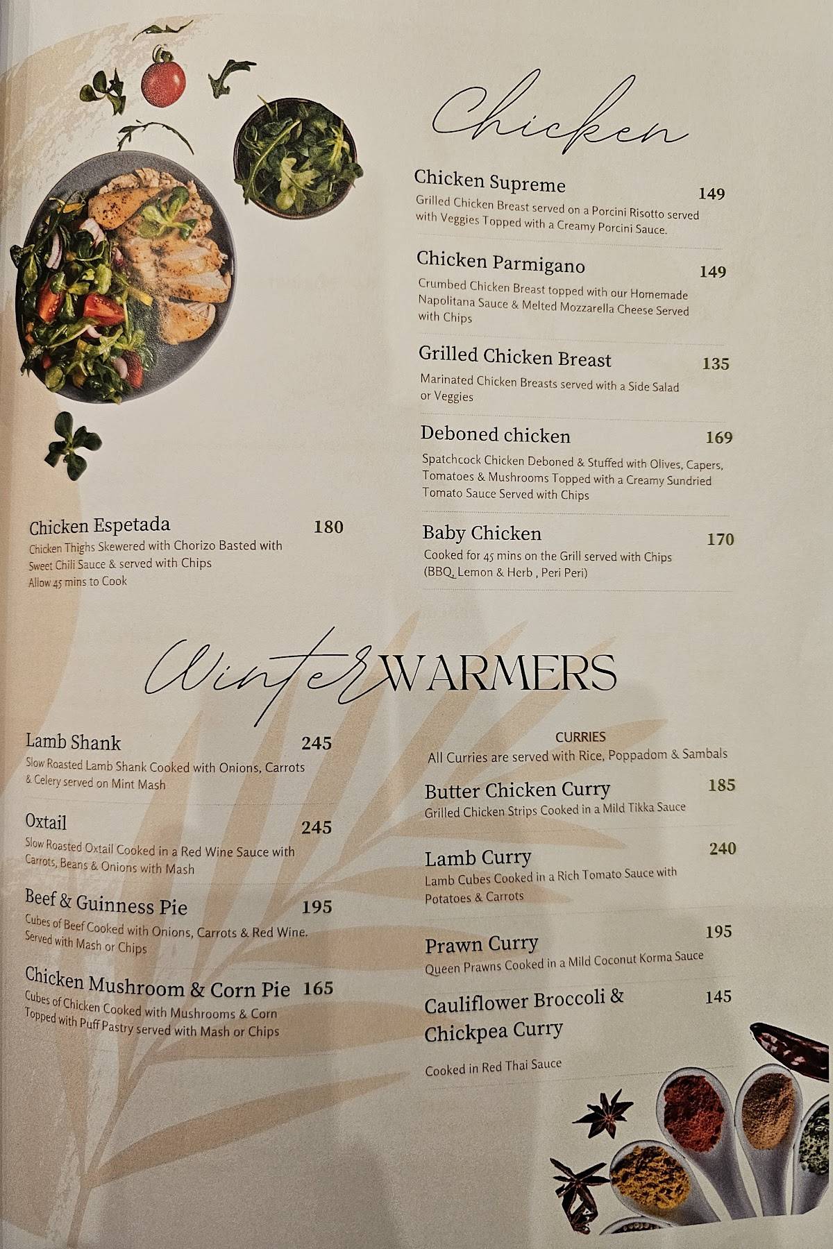 Menu at Eatery 83 restaurant, Krugersdorp