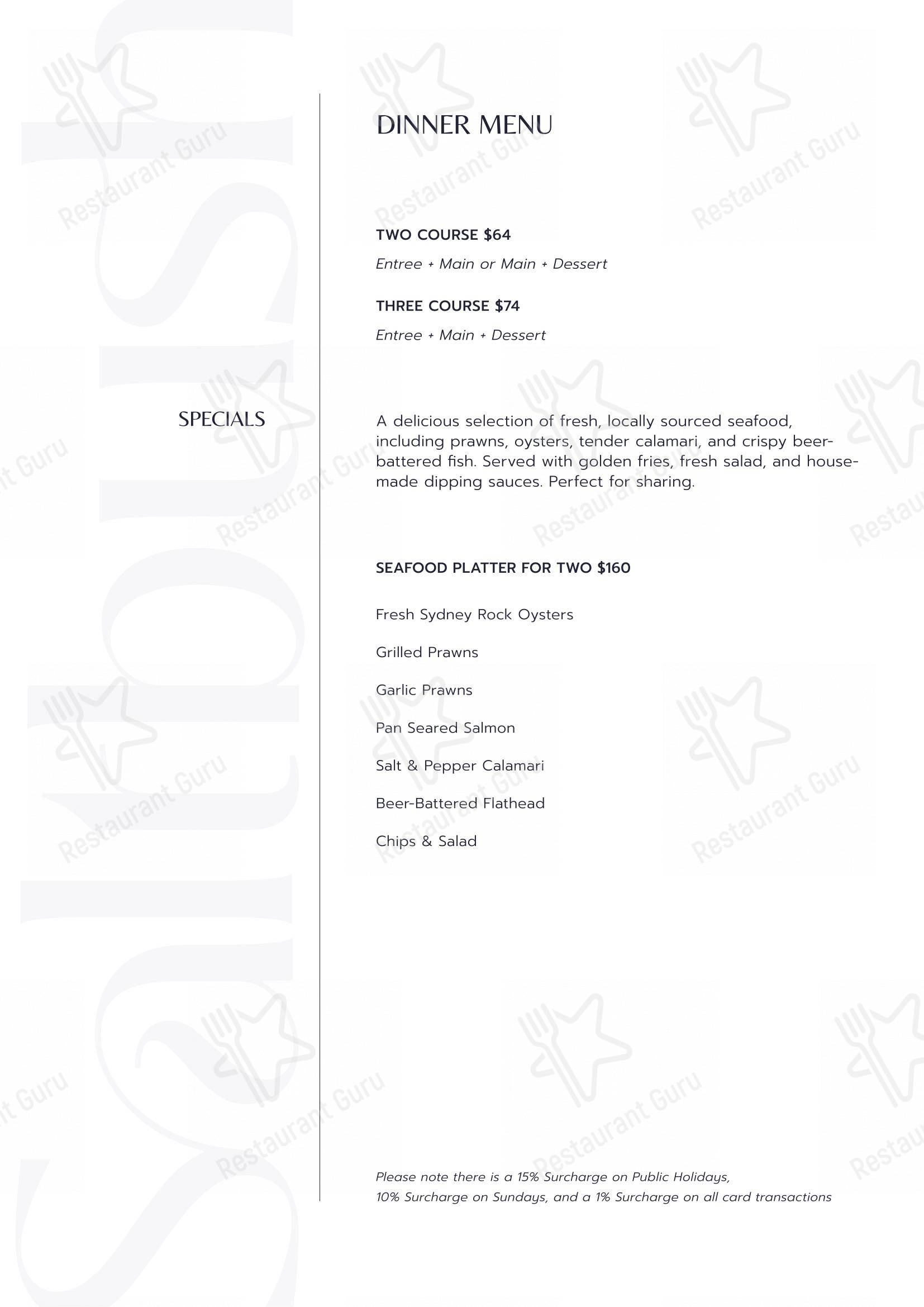 Menu at Saltbush Bar & Grill, Ballina