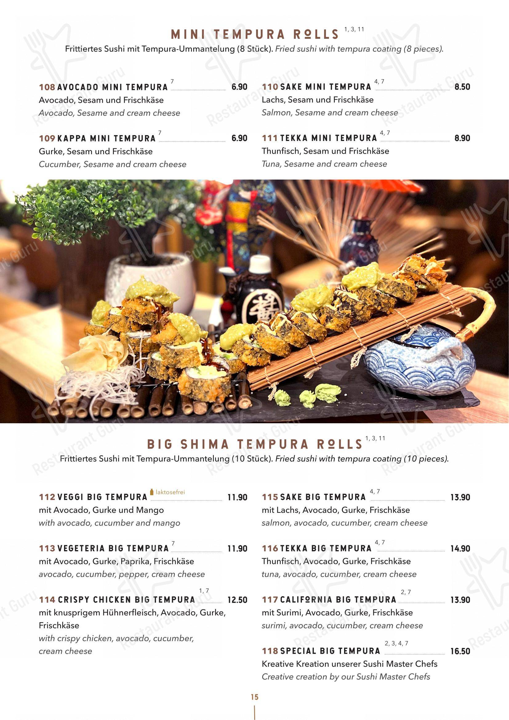 Speisekarte von Shima Restaurant - Großenhain, Großenhain