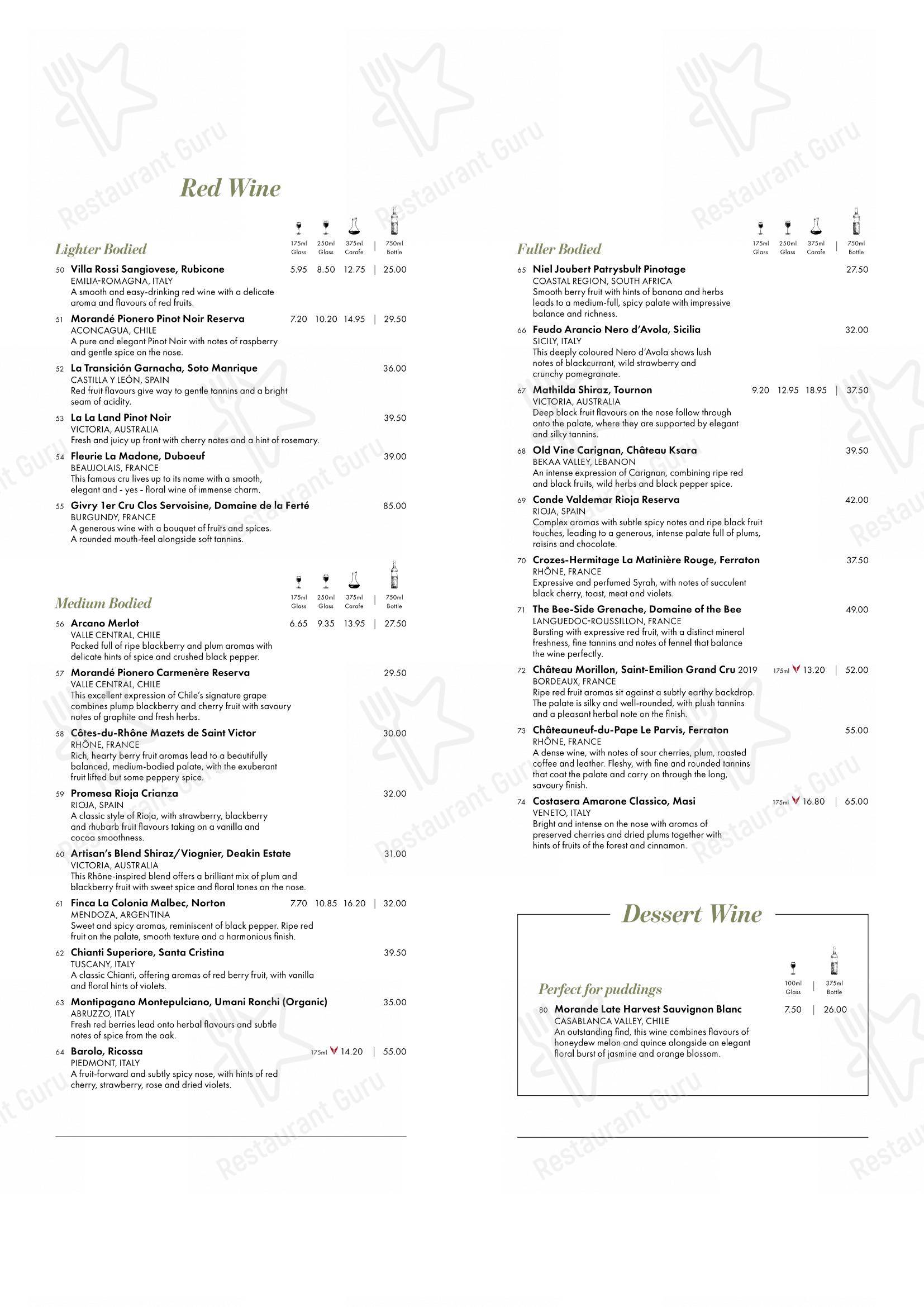 Menu at The Chequers pub & bar, Westoning, Park Rd