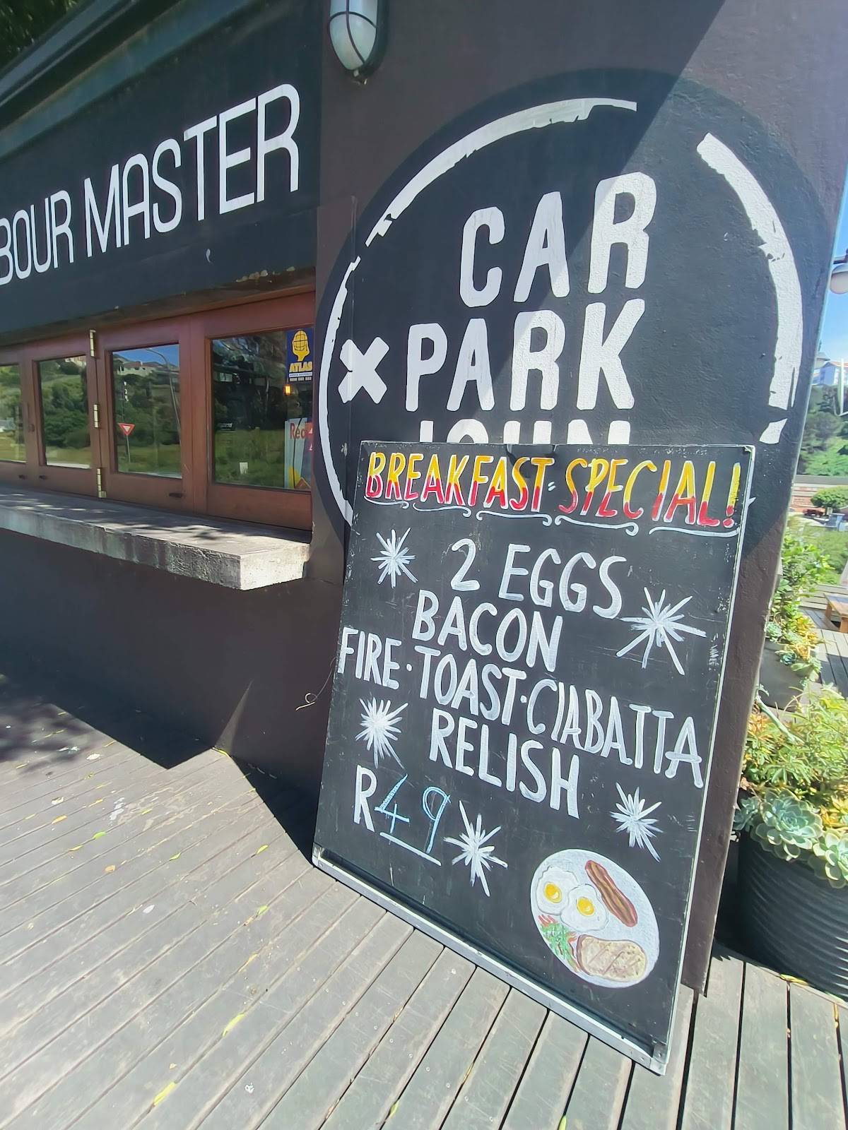 Menu at The Harbour Master restaurant, South Africa