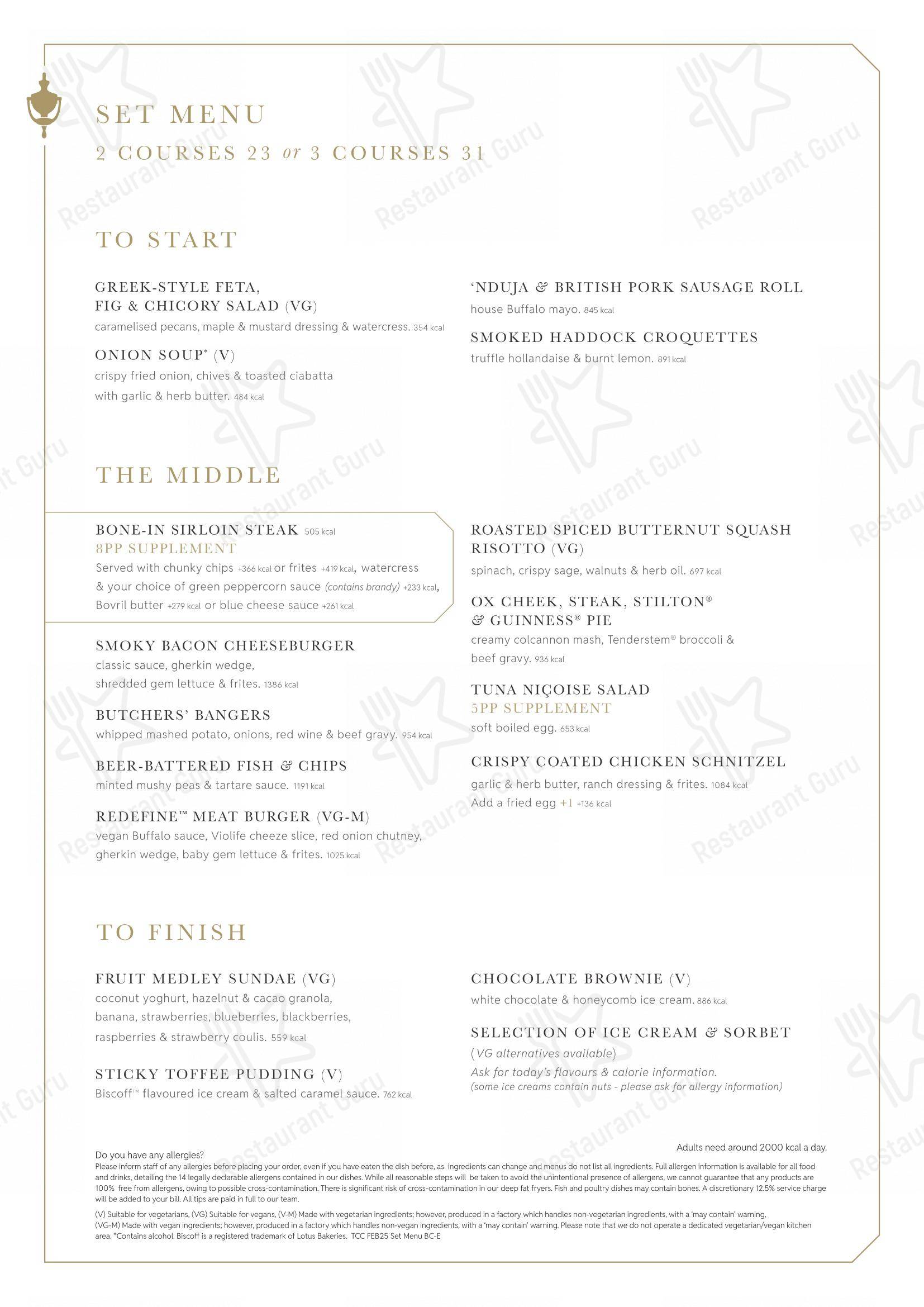 Menu at The Leopard - Bishop's Tachbrook pub & bar, Royal Leamington Spa