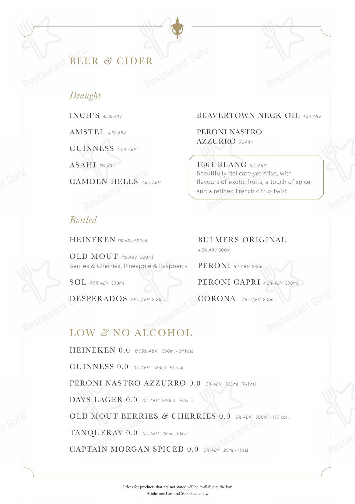 Menu at The Leopard - Bishop's Tachbrook pub & bar, Royal Leamington Spa