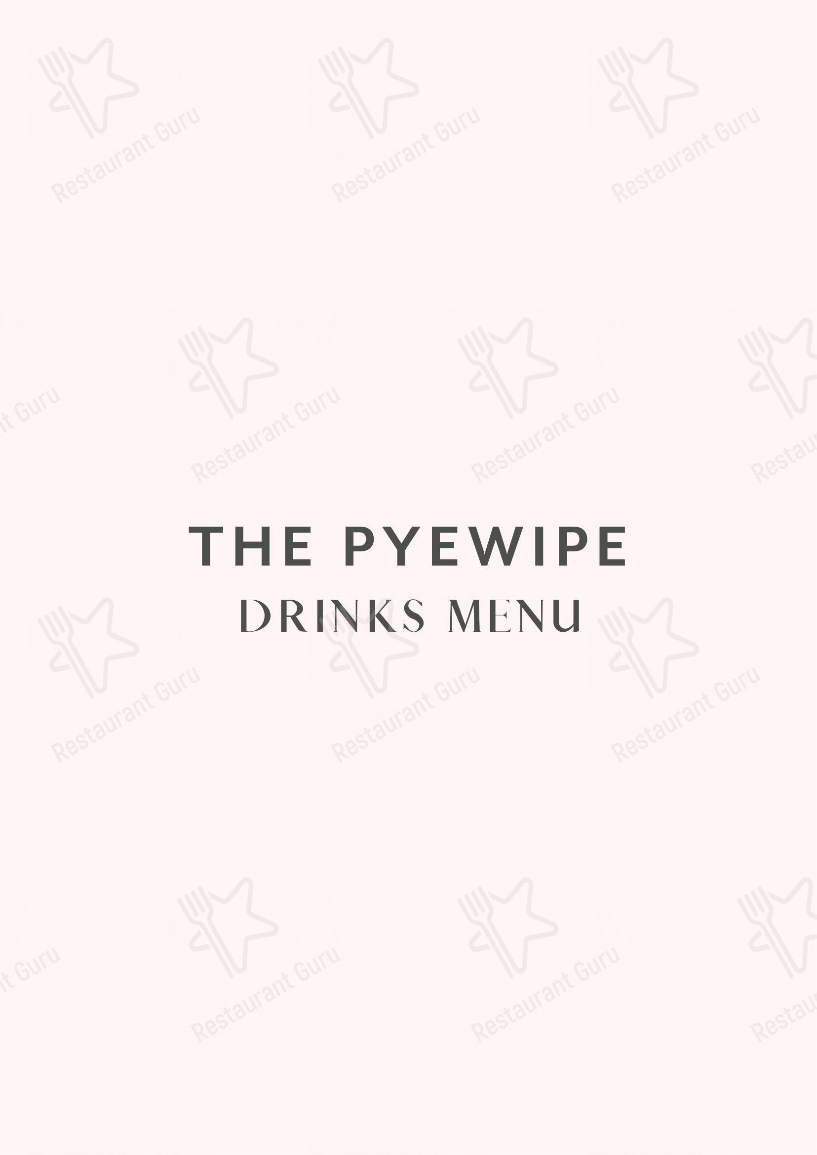 Menu at The Pyewipe Inn pub & bar, Lincoln