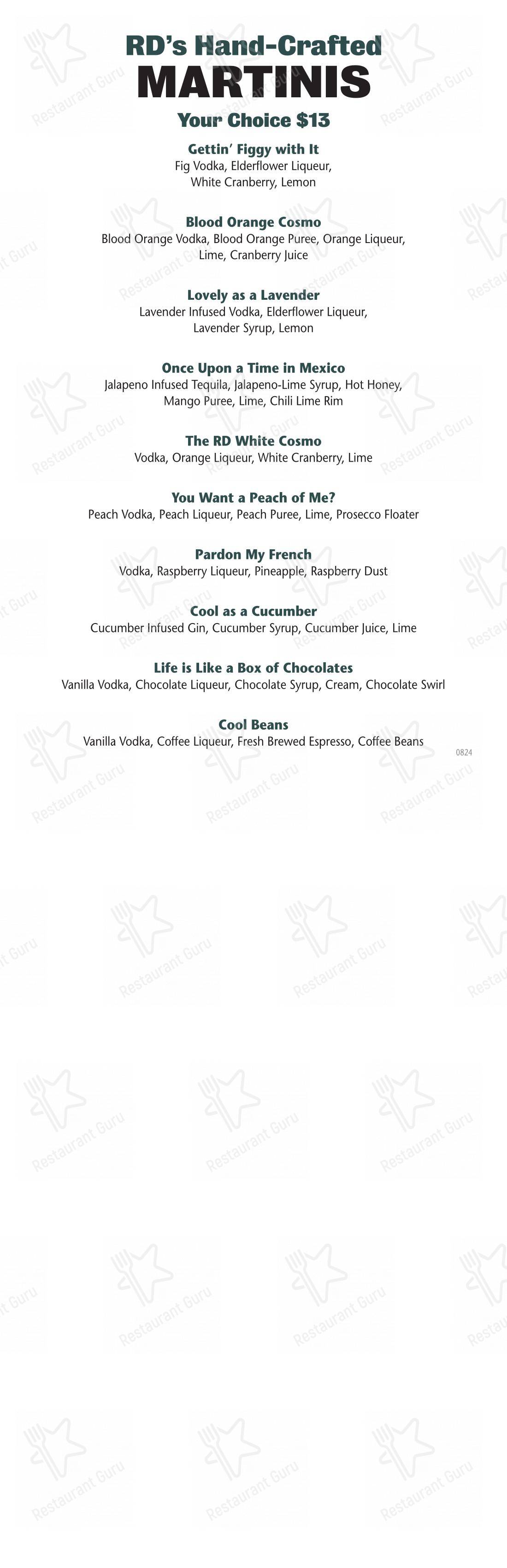 Menu at The Randolph Diner Bar & Grill, Randolph, 517 NJ-10