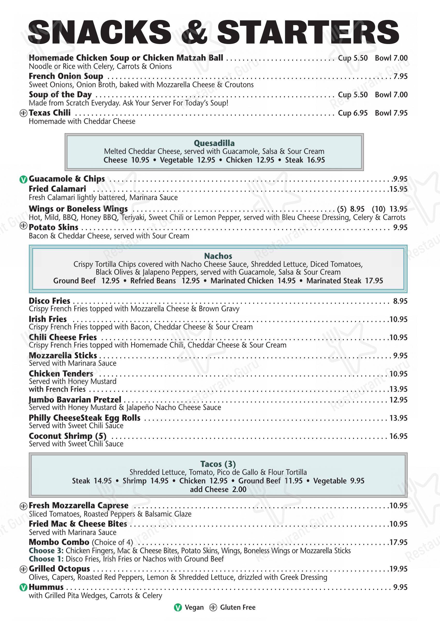Menu at The Randolph Diner Bar & Grill, Randolph, 517 NJ-10