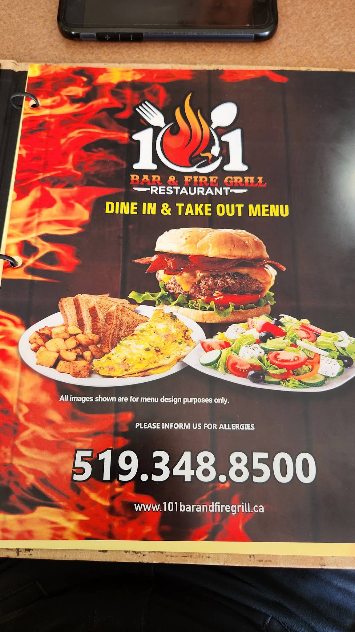 Menu at 101 Bar and Fire Grill Restaurant, Mitchell