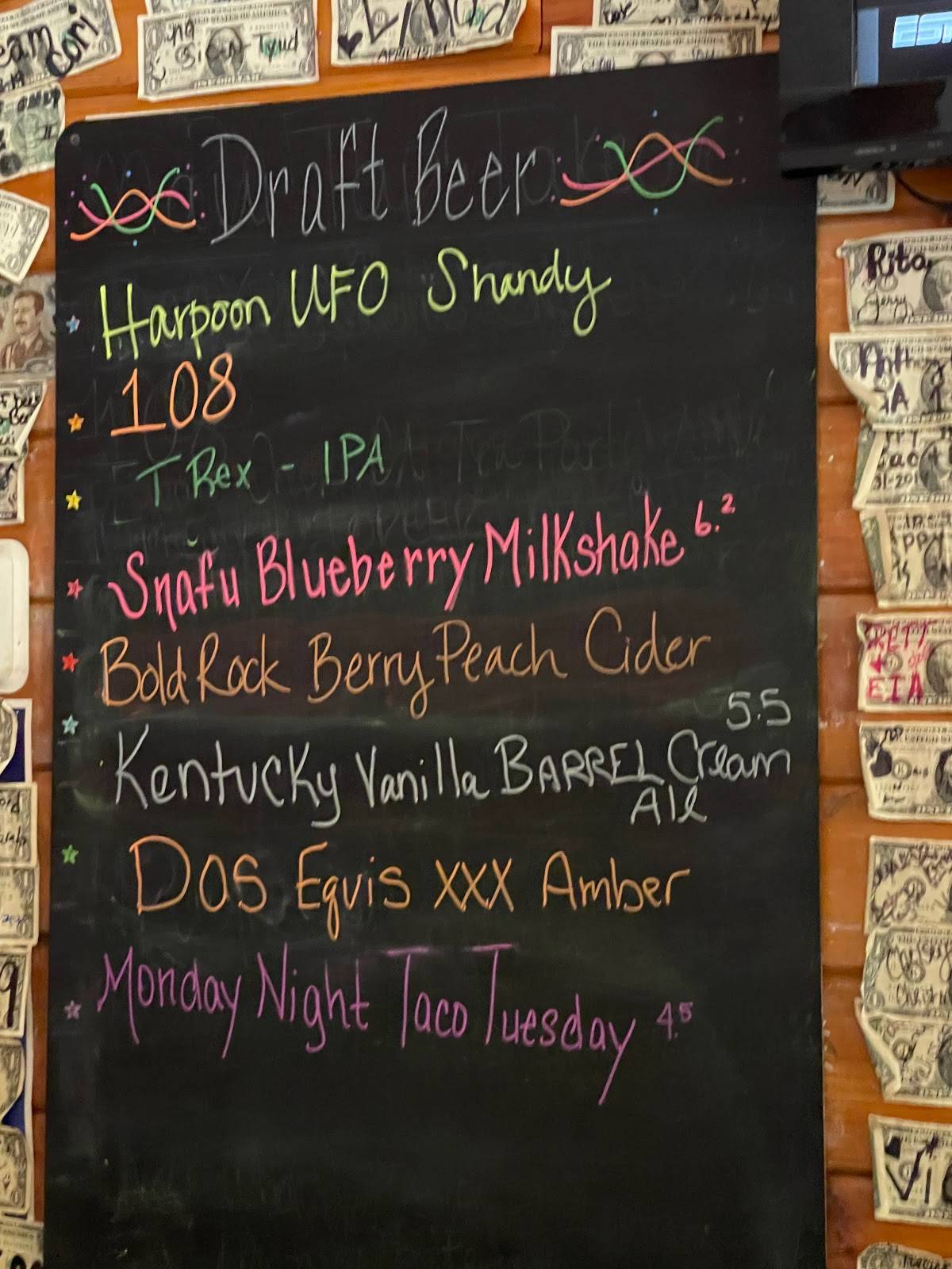 Menu at 108 Ale House pub & bar, Rincon