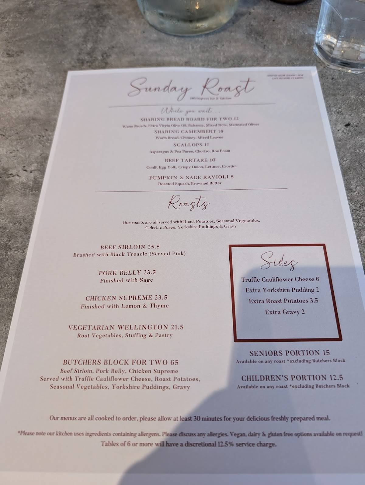 Menu at 180 Degrees Bar & Kitchen, Haywards Heath, Staplefield Rd