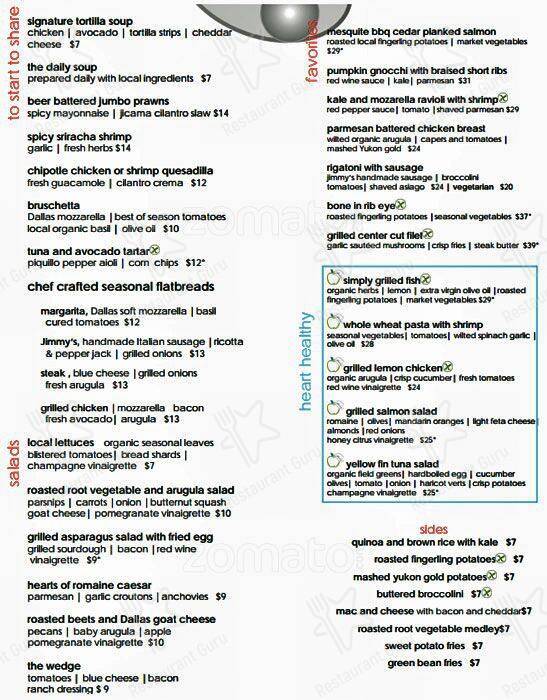 Menu at 650 North pub & bar, Dallas