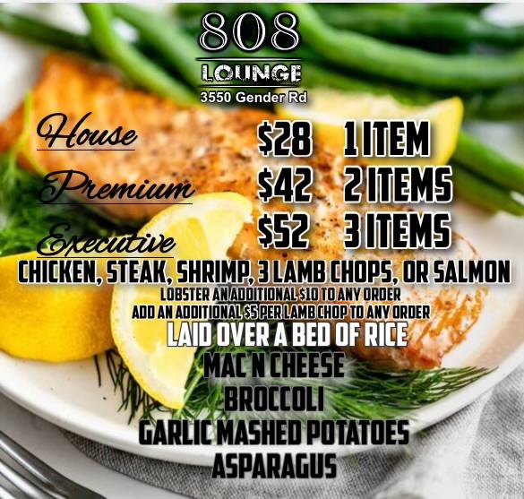Menu at “ 808 Sports Grill & Lounge” “808 Lounge” pub & bar, Columbus