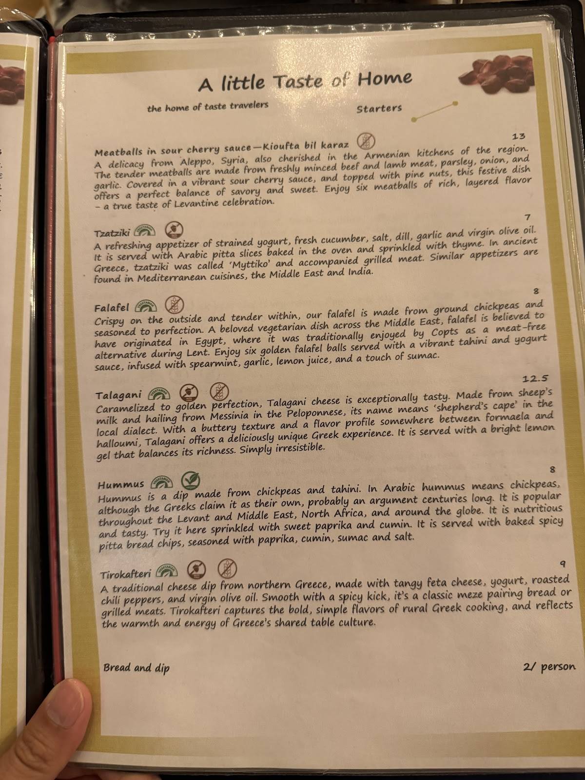 Menu at A Little Taste of Home Restaurant, Athens