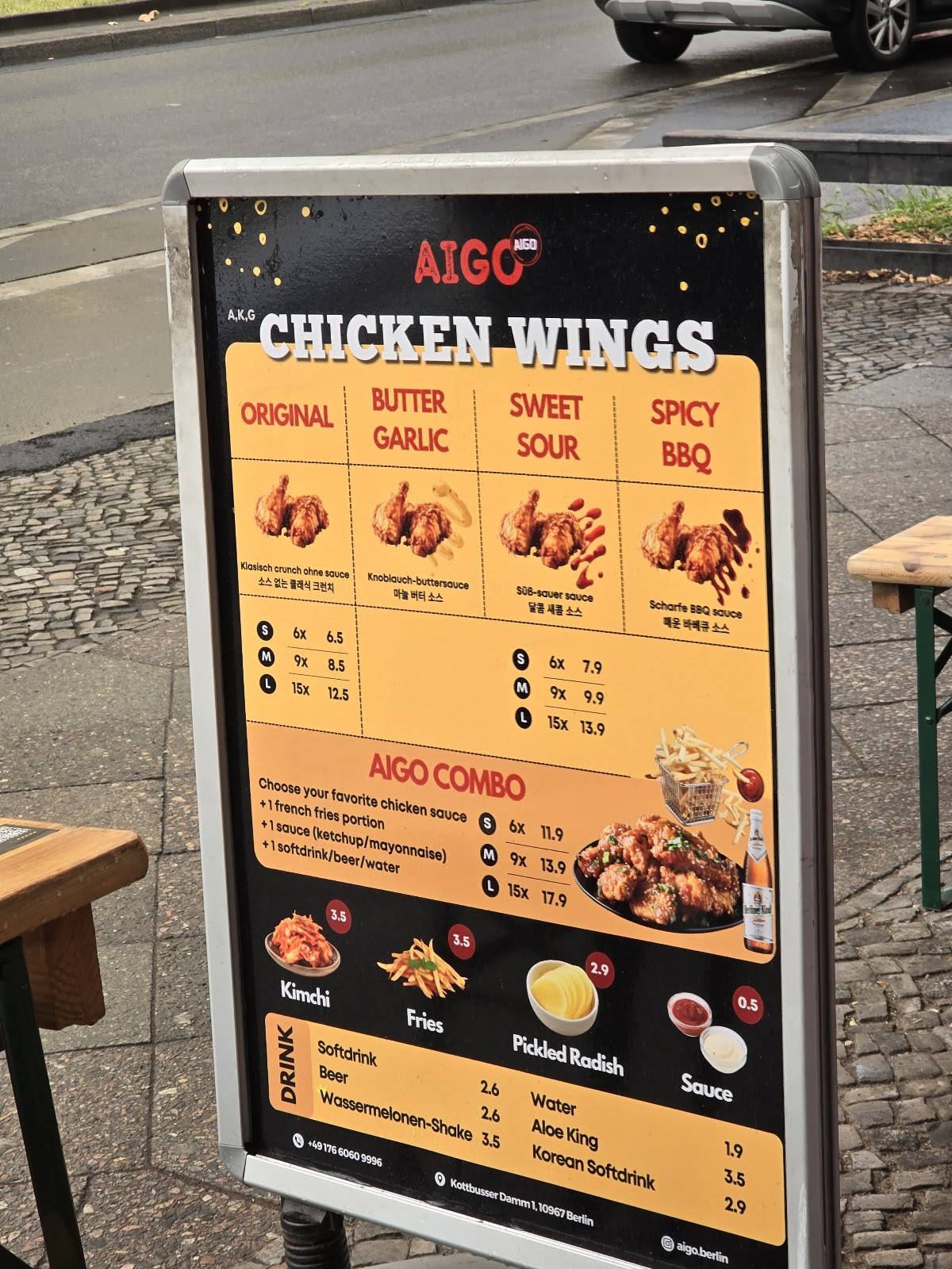 Speisekarte von Aigo Korean Food Kreuzberg restaurant, Berlin