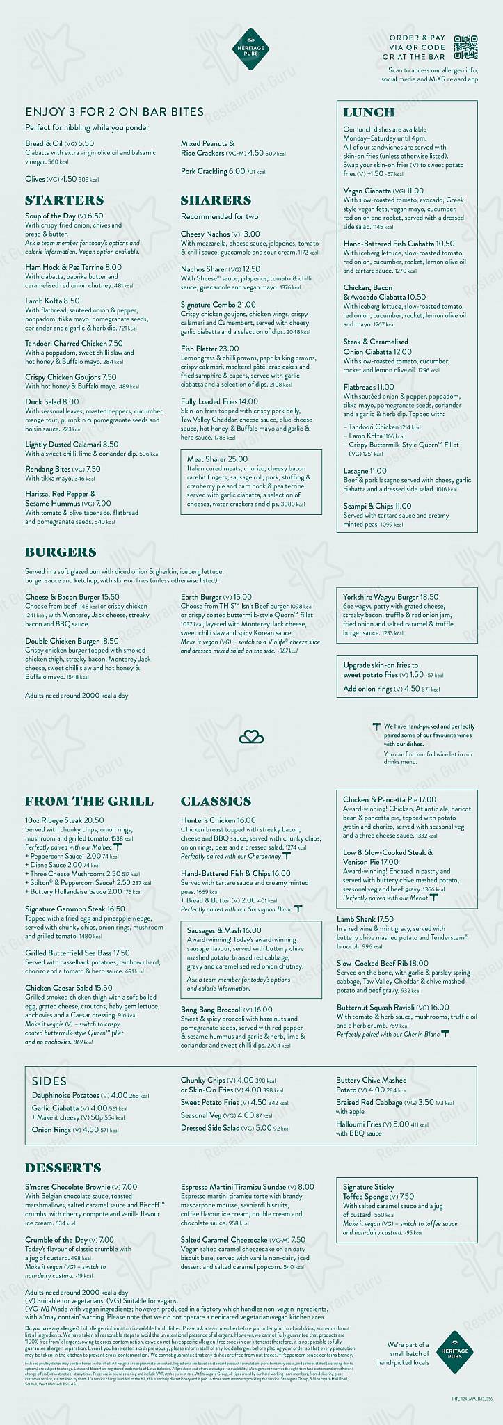 Menu at AJ's Diner Restaurant & Bar, Havant