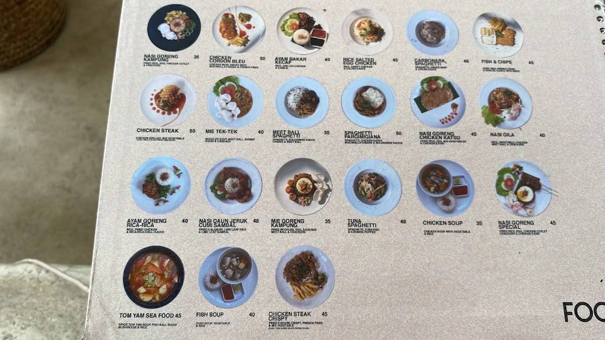 Menu at ANORA Jakarta restaurant, East Jakarta