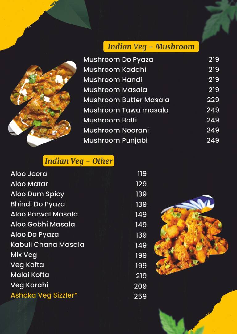 Menu at ASHOKA DARBAR - RESTURANT N CELEBRATION HALL, Samastipur
