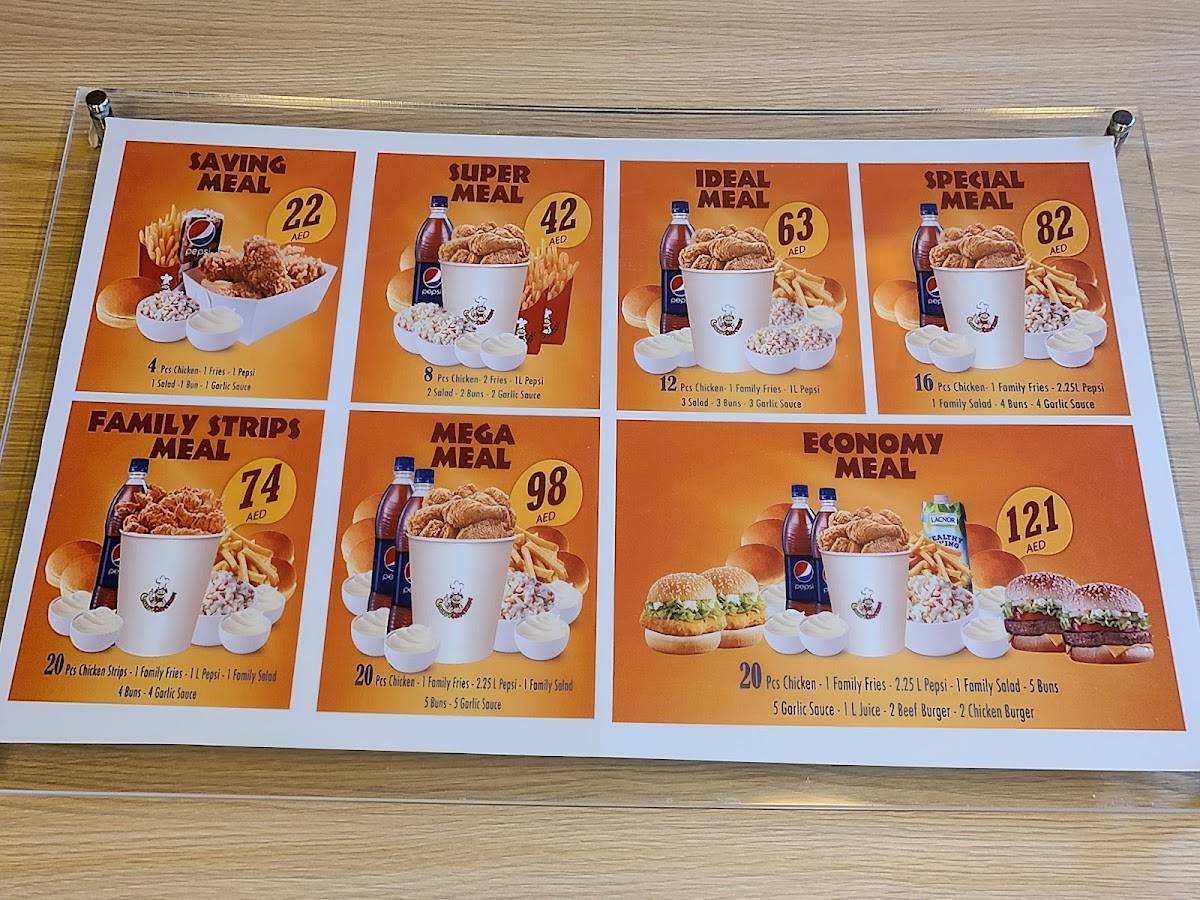 Menu at Crispy Chicken-Hamdan St.كرسبي تشكن ش. حمدان restaurant, Abu ...