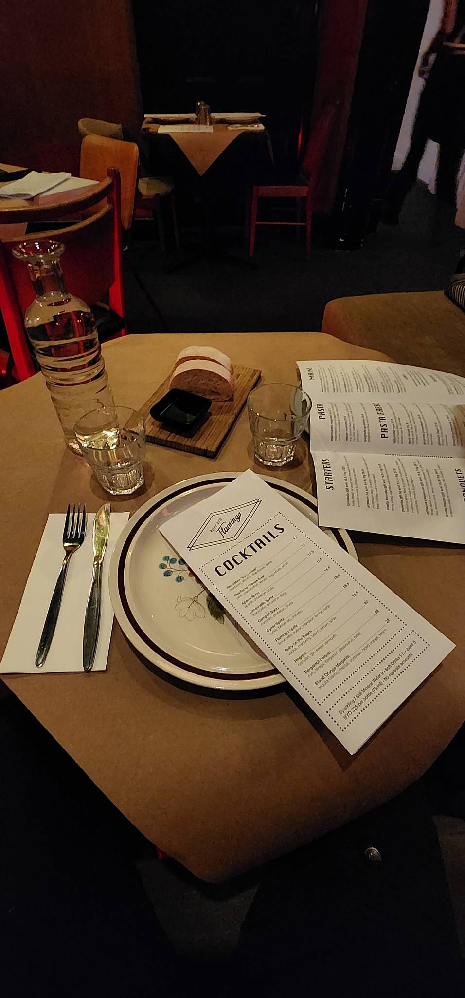 Menu at Ruby Red Flamingo restaurant, North Adelaide