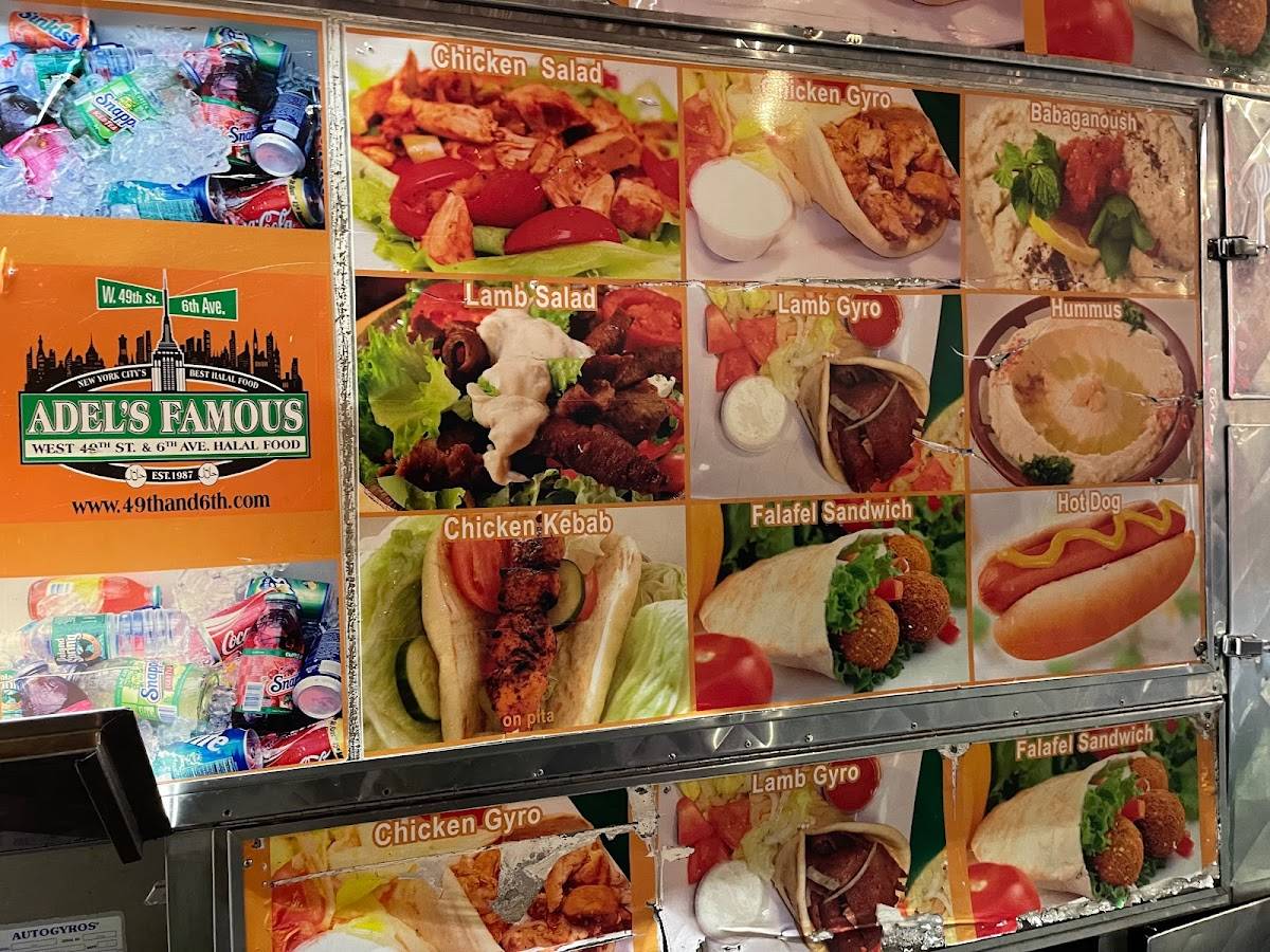 Menu at Adel's Famous Halal Food restaurant, West New York