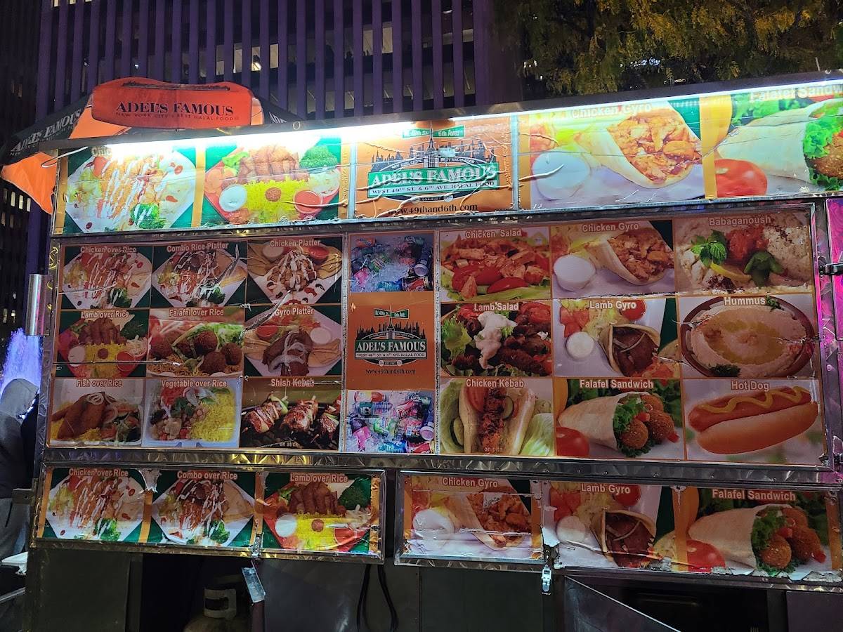 Menu at Adel's Famous Halal Food restaurant, West New York