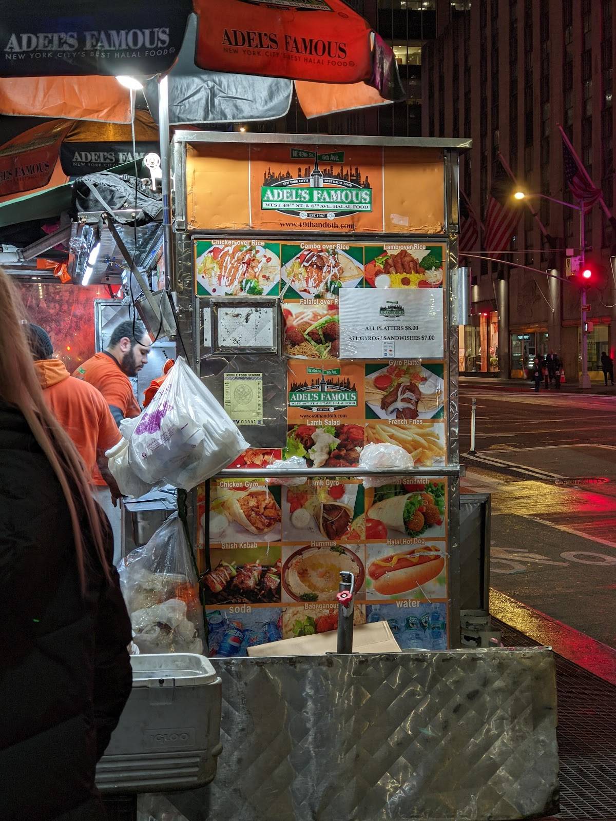 Menu at Adel's Famous Halal Food restaurant, West New York