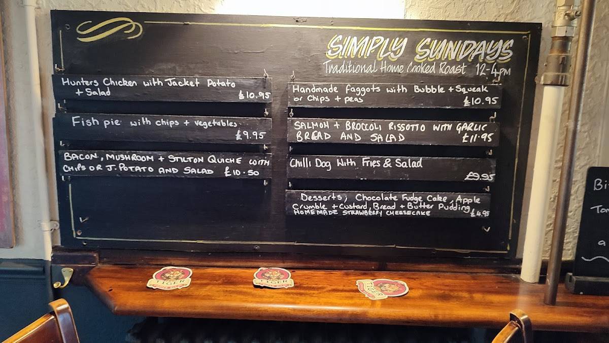 Menu at Admiral Rodney pub & bar, Calverton, Main St