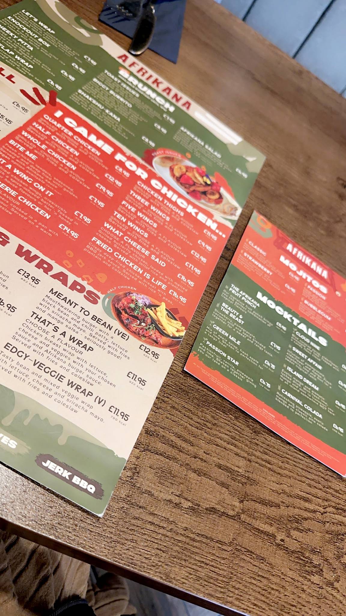 Menu at Afrikana Ilford restaurant, Ilford